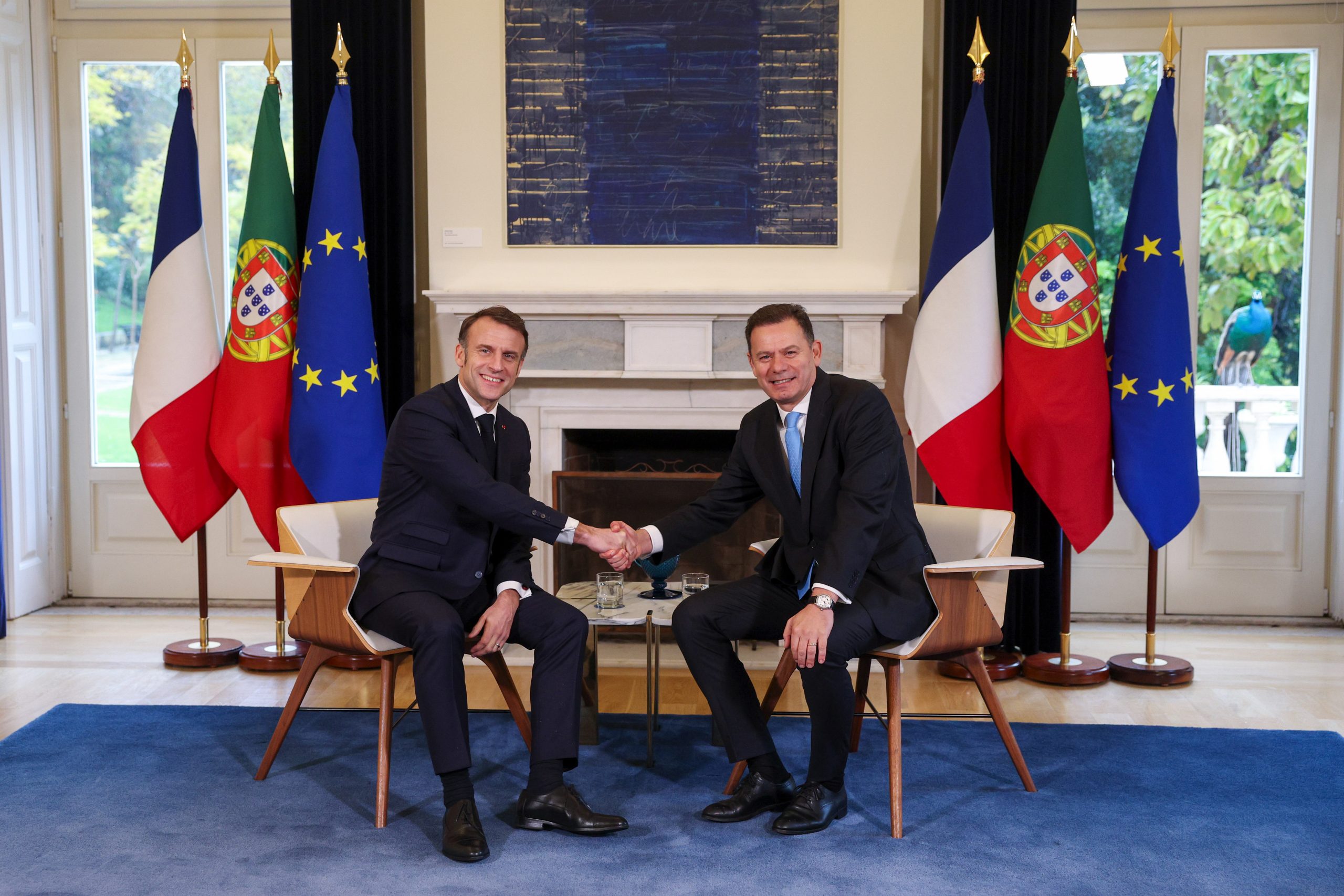 Programa de Macron e Montenegro muda de local devido ao mau tempo